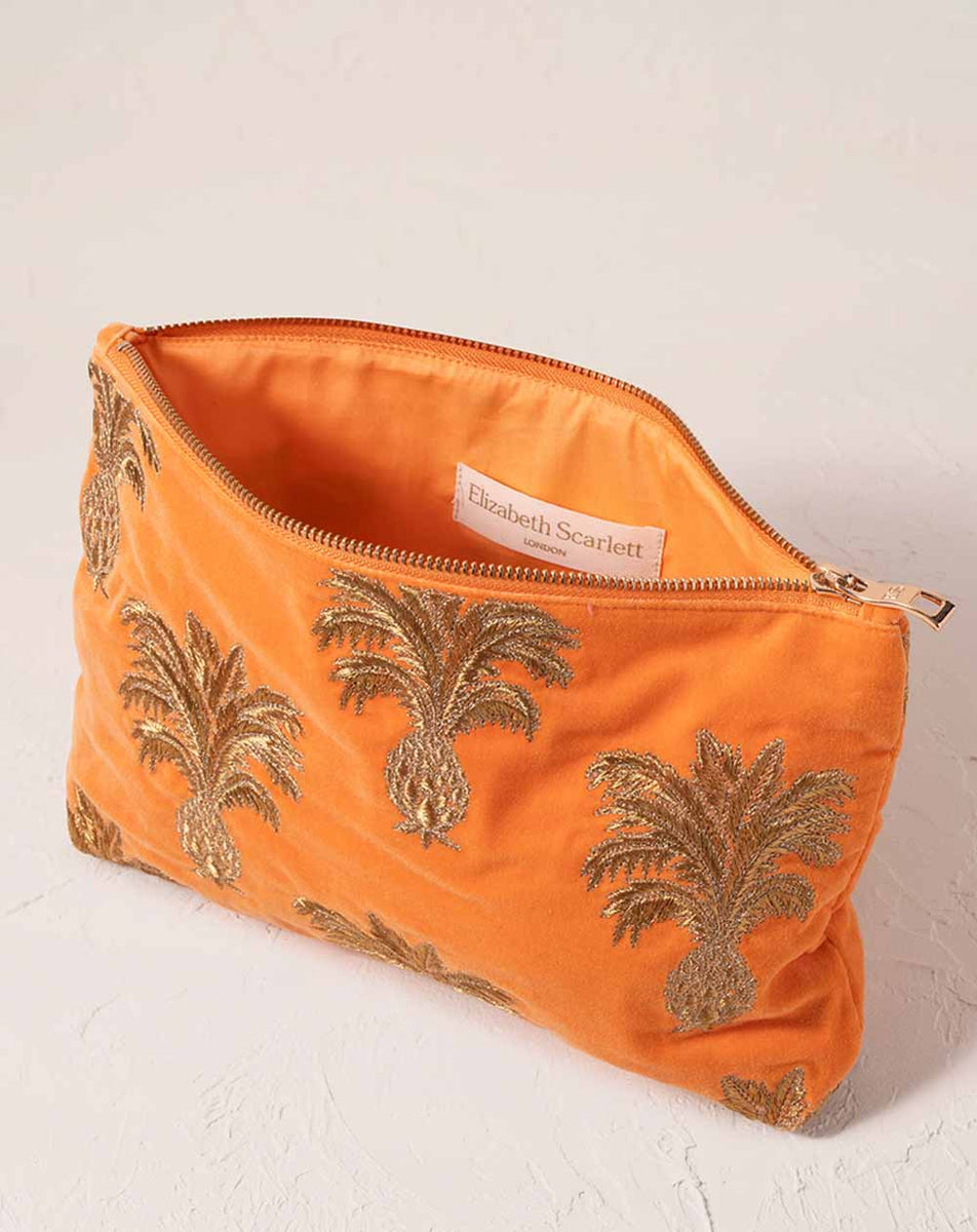 Elizabeth Scarlett - Everyday Pouch - Pineapple (Orange Velvet) – Lilac Rose