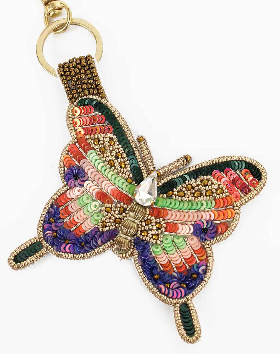 My Doris - Jewelled Butterfly Keyring – Lilac Rose