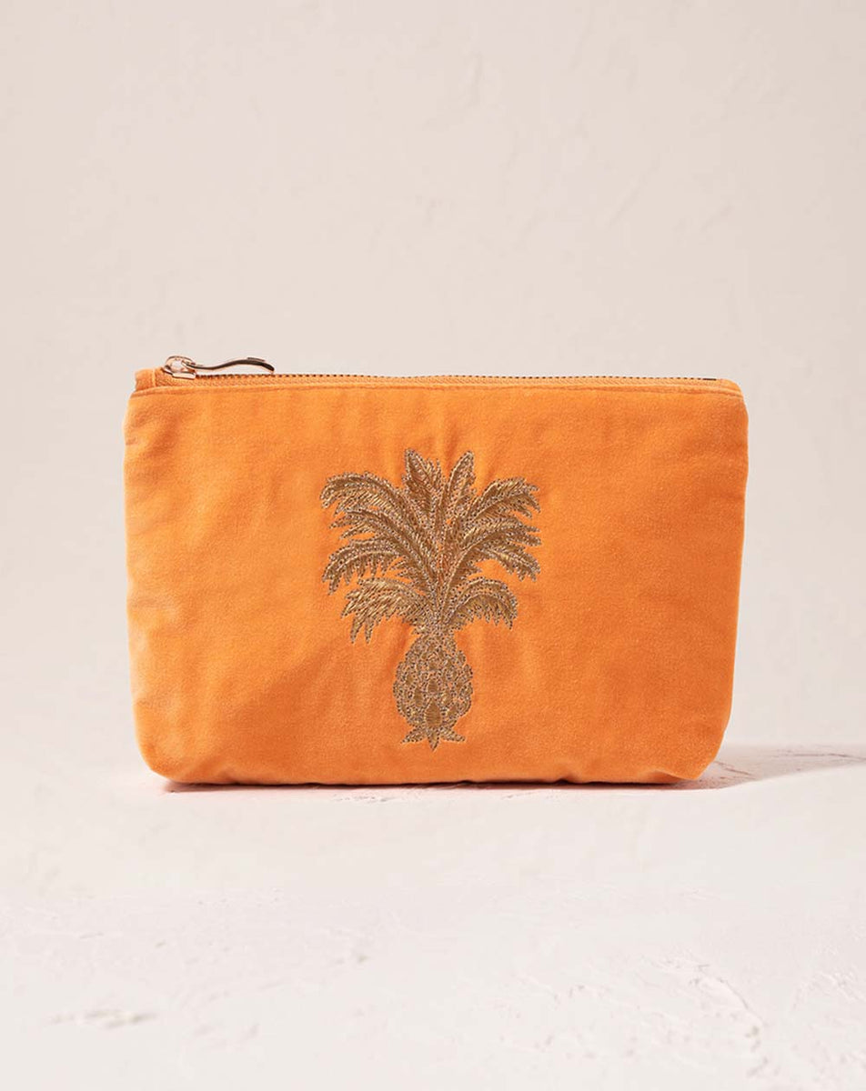 Elizabeth Scarlett - Mini Pouch - Pineapple (Orange Velvet) – Lilac Rose